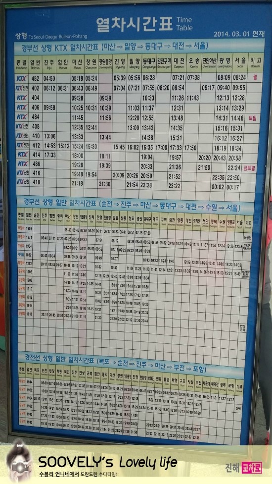 창원중앙역 둘러보기 Ktx 열차시간표 및 운임요금표 네이버 블로그
